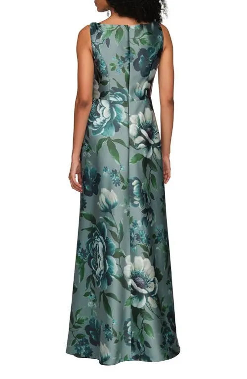 KAY UNGER Isabelle Floral Print Mikado Jumpsuit
