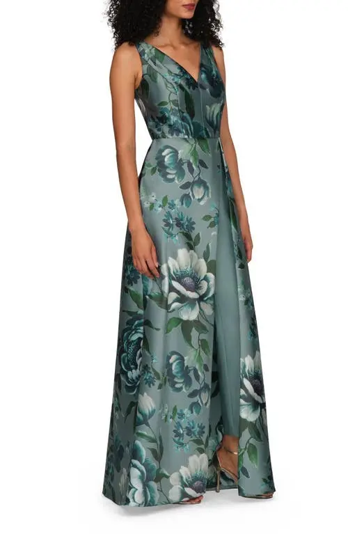 KAY UNGER Isabelle Floral Print Mikado Jumpsuit
