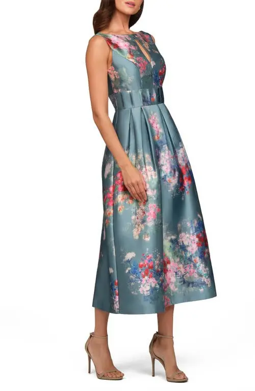 KAY UNGER Hara Floral Print A-line Dress