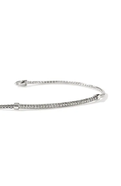 John Hardy Essentials Sterling Diamond Pav9 Bracelet