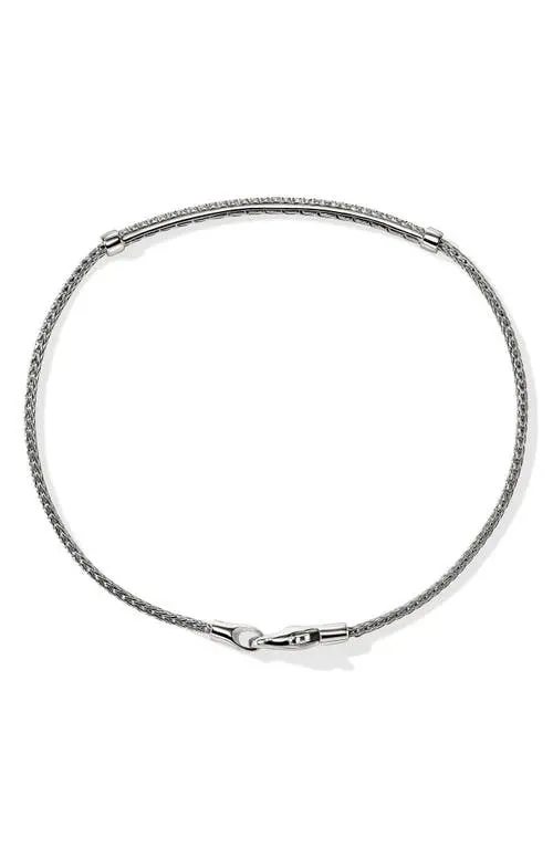 John Hardy Essentials Sterling Diamond Pav9 Bracelet