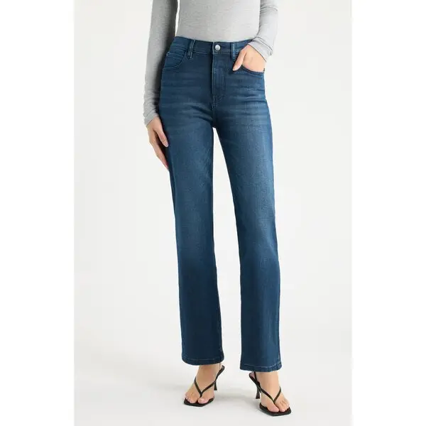 Warp + Weft Vancouver Mid Rise Straight Leg Jeans