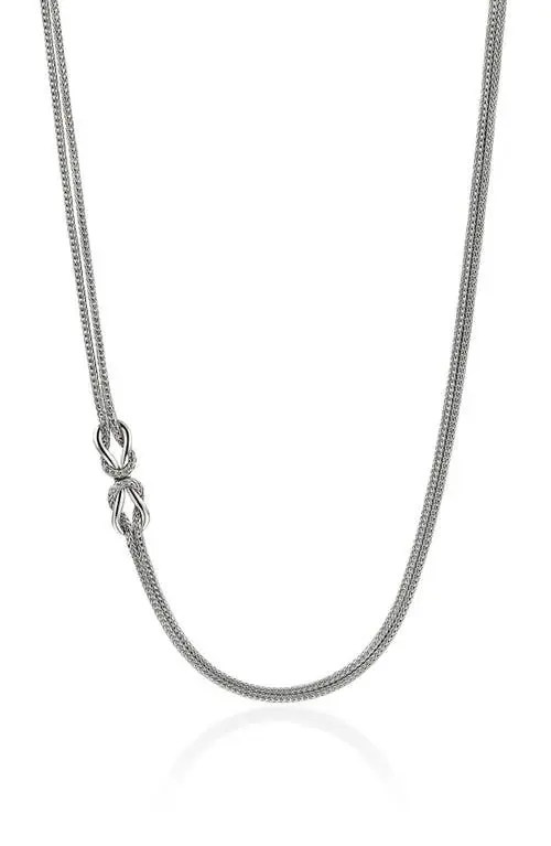 John Hardy Infinite Love Knot Station Necklace - Silver