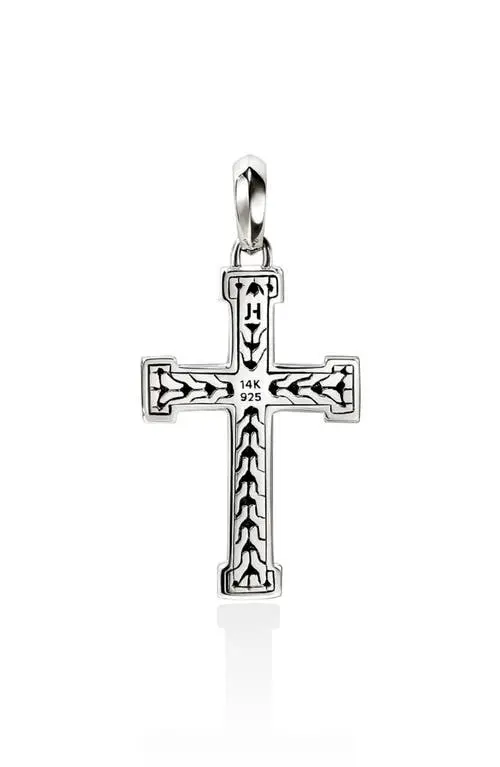 John Hardy Essential 14k Gold & Sterling Cross Pendant