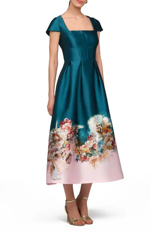KAY UNGER Amaya Matte Satin Midi Dress