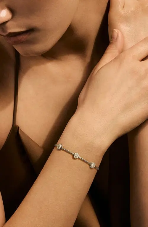John Hardy Essentials Diamond Pav9 Station Bracelet