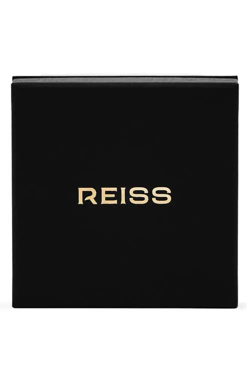 REISS Posie Polished Contour Hinged Huggie Earrings - Silver Tone