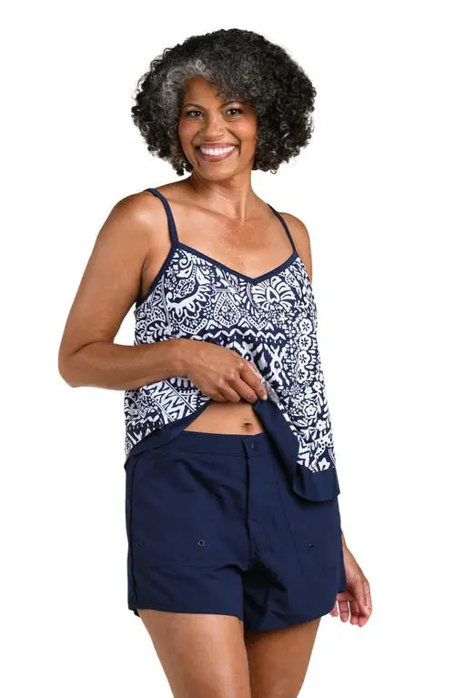MAXINE OF HOLLYWOOD Bohemia Flutter Tankini Swim Top