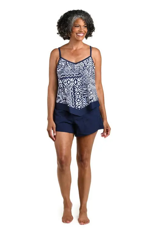 MAXINE OF HOLLYWOOD Bohemia Flutter Tankini Swim Top