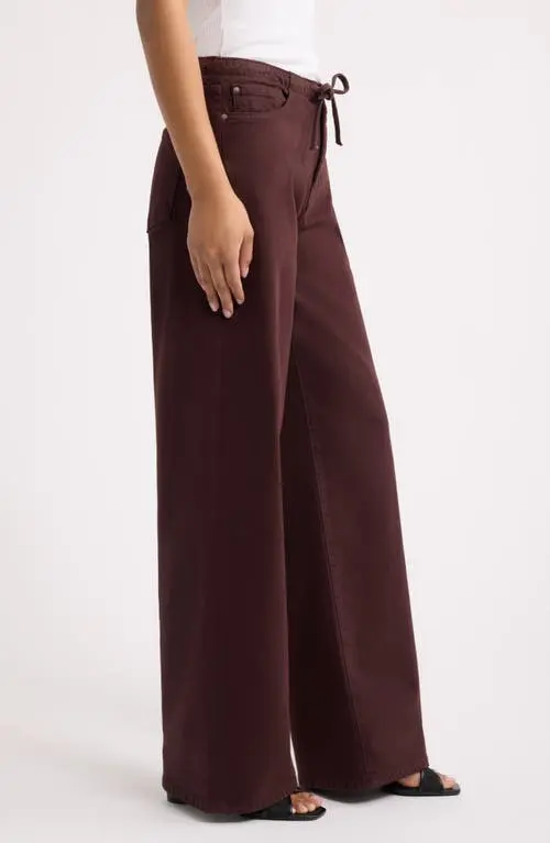 Warp + Weft The Big Easy High Waist Wide Leg Drawstring Jeans