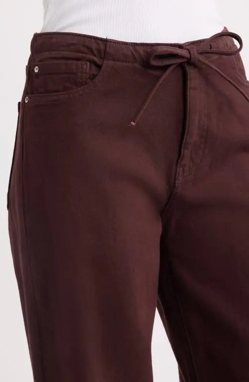 Warp + Weft The Big Easy High Waist Wide Leg Drawstring Jeans