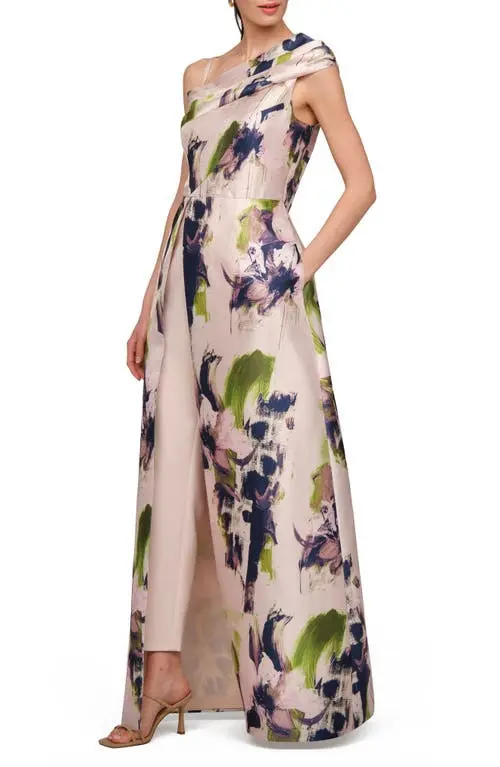 KAY UNGER Whitely Floral Print Maxi Jumpsuit