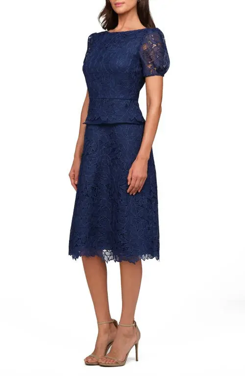 KAY UNGER Tierra Lace Midi Dress