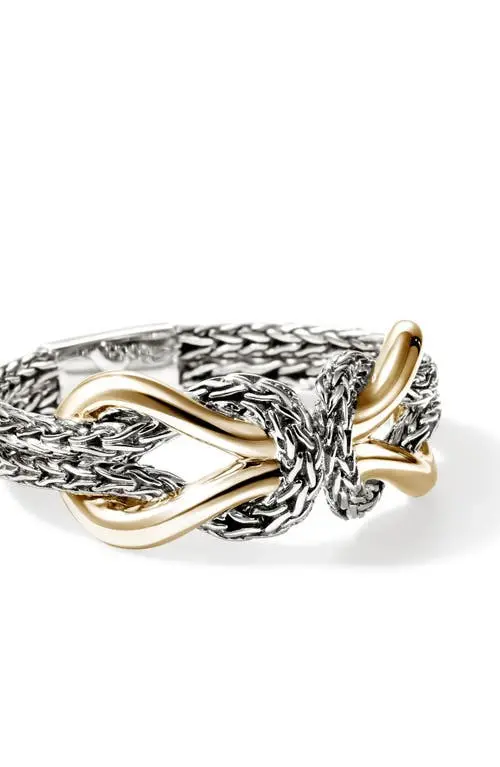 John Hardy Infinite Love Knot 14k Gold & Sterling Ring