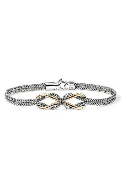 John Hardy Infinite Love Knot 14k Gold & Sterling Bracelet - Silver