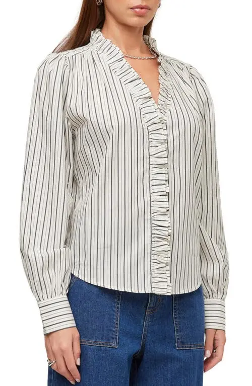 Fifteen Twenty Lizzy Ruffle Stripe Shirt