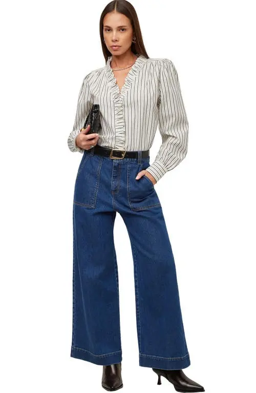 Fifteen Twenty Lizzy Ruffle Stripe Shirt