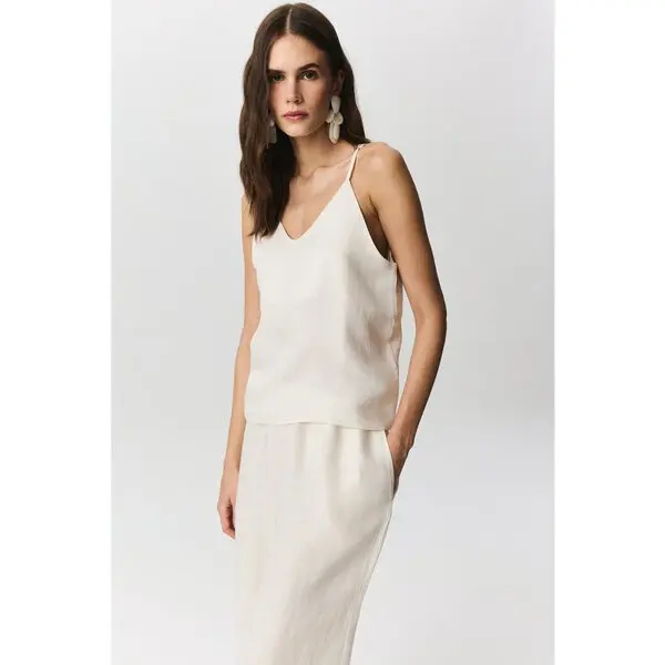 BULDAN'S Seta Strappy Top - Ivory
