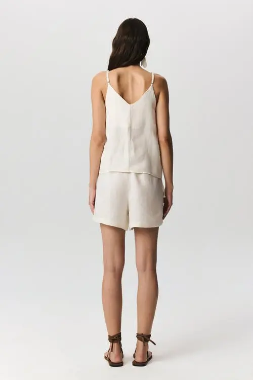 BULDAN'S Seta Strappy Top - Ivory