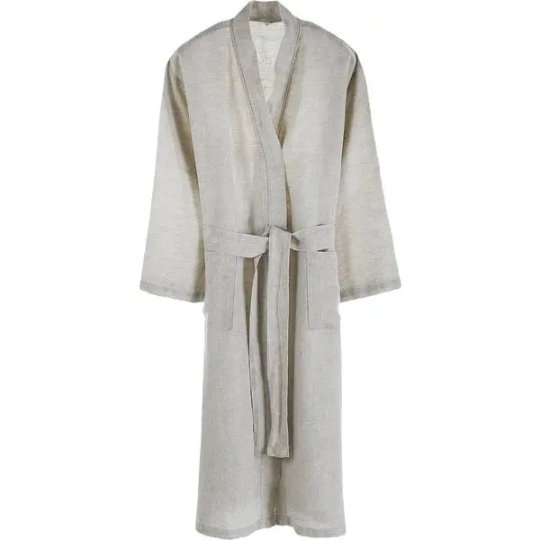 BULDAN'S Lino Caftan Robe - Grey