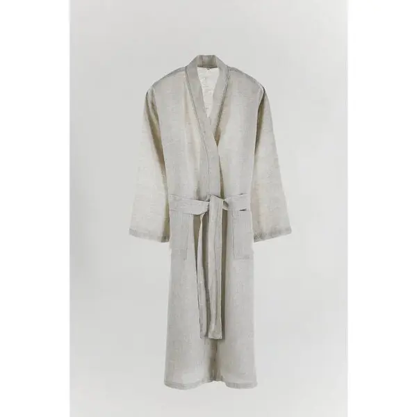 BULDAN'S Lino Caftan Robe - Grey