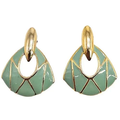 MADISON BEVERLY HILLS Vintage 1980s Stud Fan Earrings