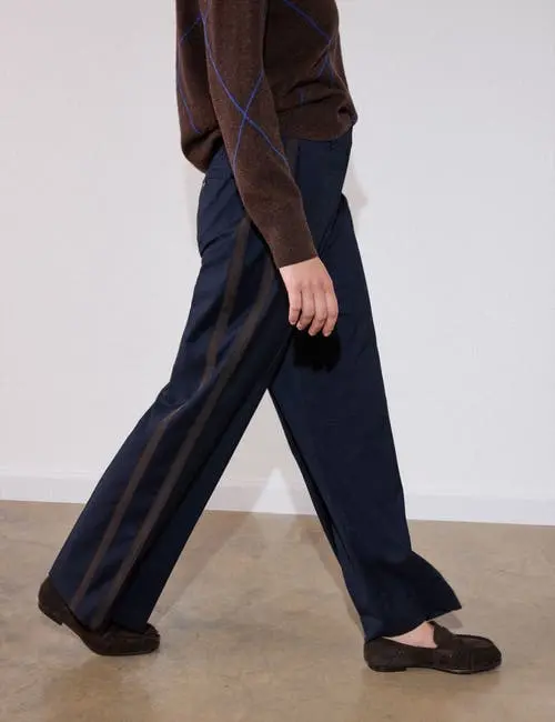 Whistles Side Print Straight Trouser