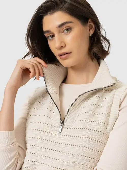 SAINT + SOFIA Ester Sleeveless Knit - Cream
