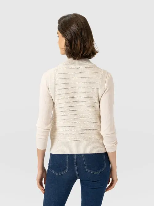 SAINT + SOFIA Ester Sleeveless Knit - Cream