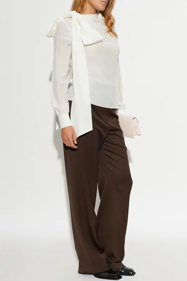 Alexander McQueen Silk Blouse With Bow