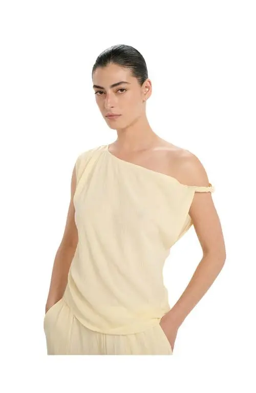 BEACH LIFE BY GOTTEX Resort One Shoulder Twist Top Cover-up - Light-yellow