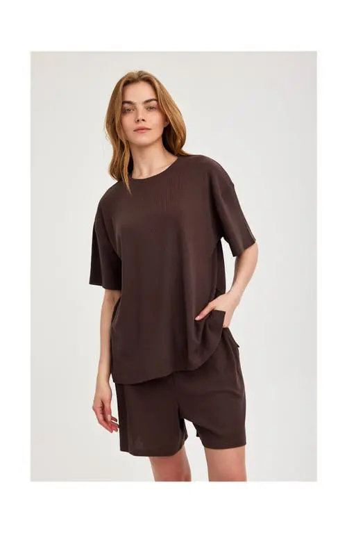 BEACH LIFE BY GOTTEX Summer Lounge Ribbed T Shirt