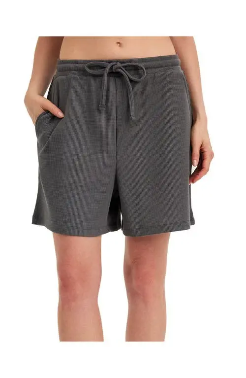 BEACH LIFE BY GOTTEX Summer Lounge Waffle Shorts - Dark-grey