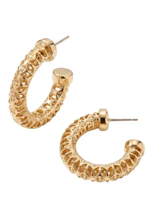 AREA STARS Hema Textured Hoops - Gold