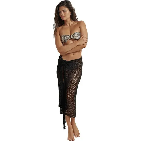 BEACH LIFE BY GOTTEX Porto Crochet Pareo Cover-up - Black