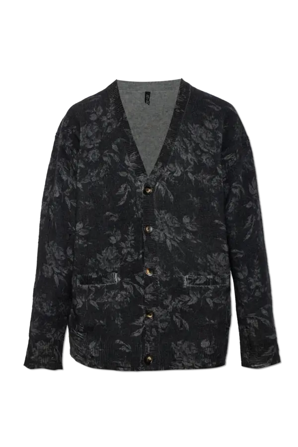 R13 Wool Cardigan With Floral Motif