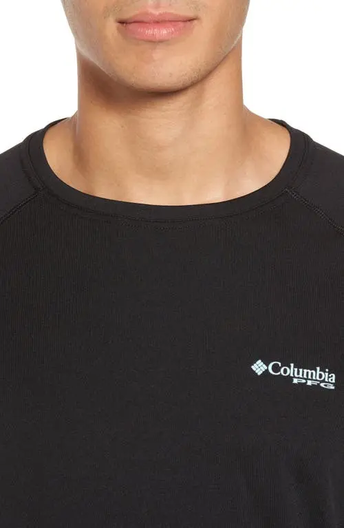 Columbia Pfg Terminal Tackle Performance T-shirt - Black/gulf Stream