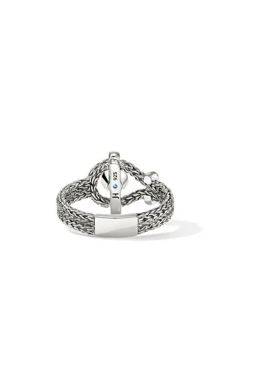 John Hardy Icon Ring, Sterling Swiss Blue Topaz, 4mm