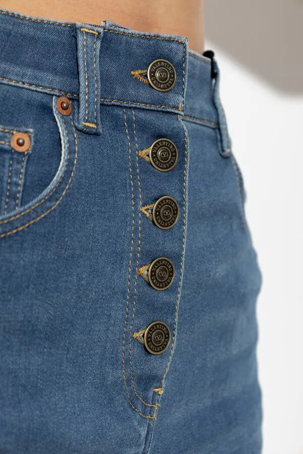 Valentino Garavani Jeans With Lace-trimmed Legs