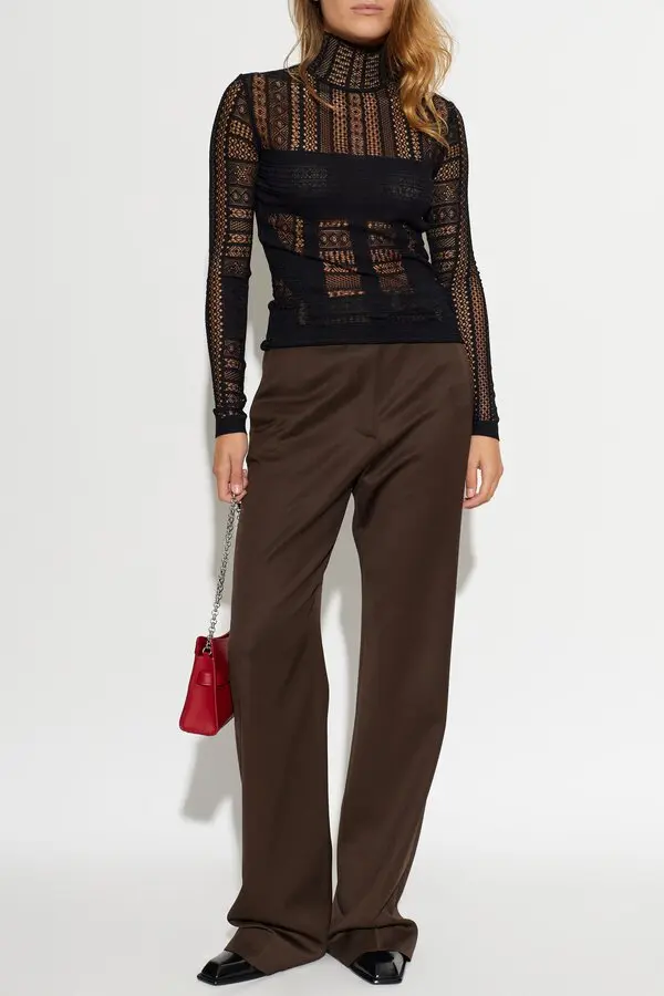 Alexander McQueen Lace Top With A Distinctive Skull Motif