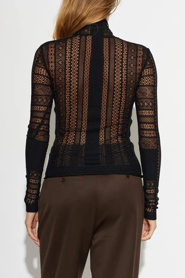 Alexander McQueen Lace Top With A Distinctive Skull Motif