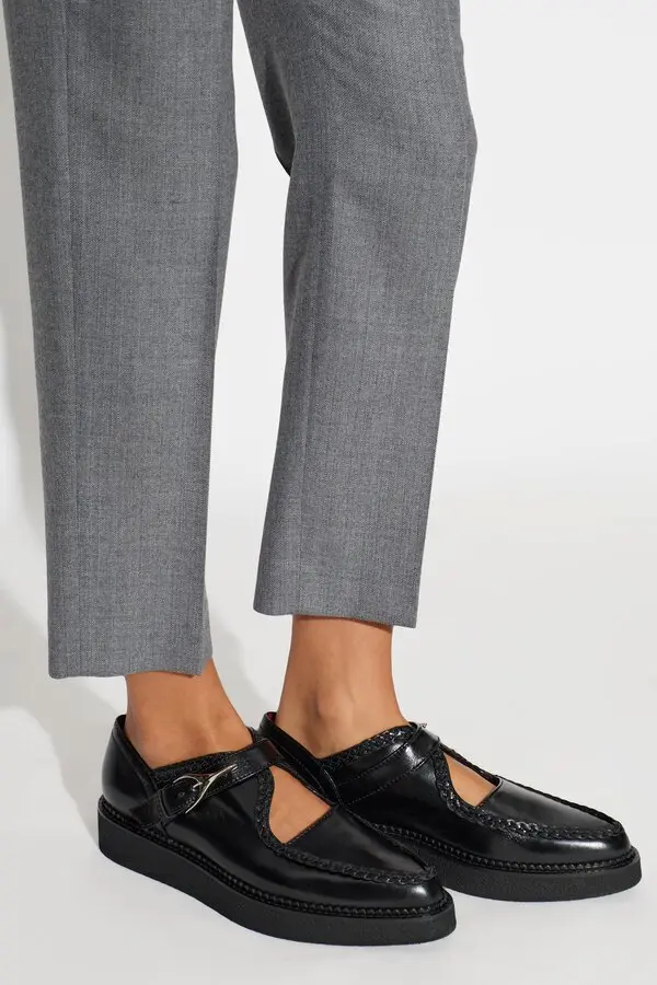 Alexander McQueen Wishbone Creeper’ Leather Shoes