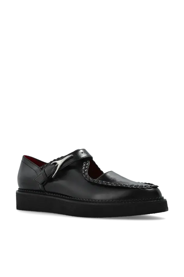 Alexander McQueen Wishbone Creeper’ Leather Shoes