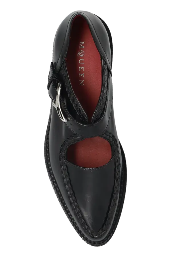 Alexander McQueen Wishbone Creeper’ Leather Shoes