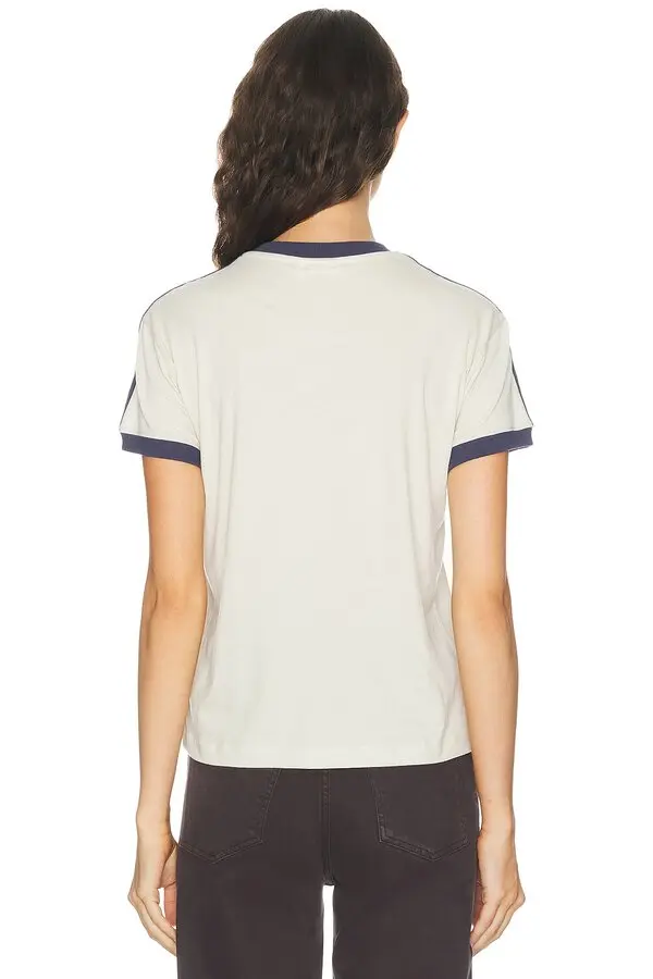 GRLFRND Ringer Tee In Cream