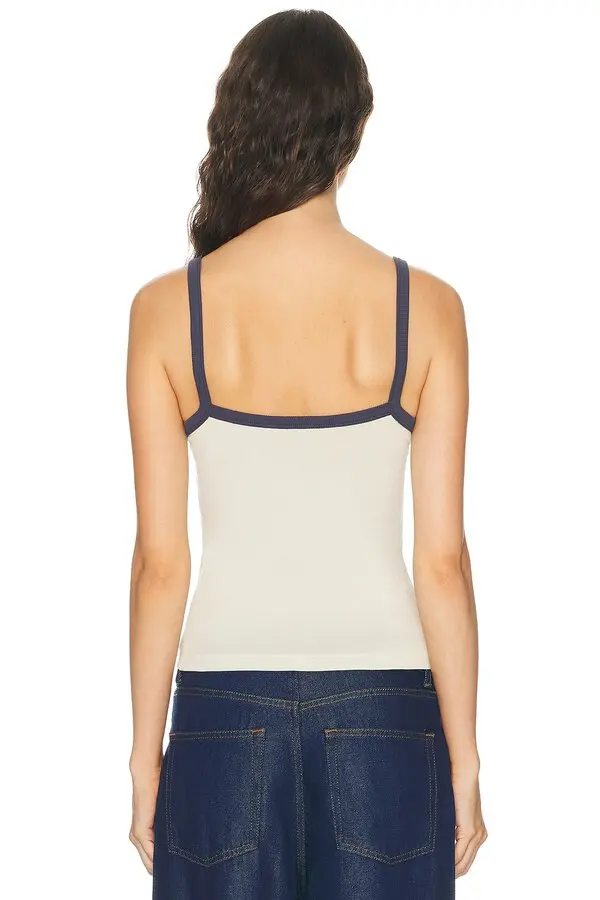 GRLFRND Cami Top In Cream - Bone & Navy