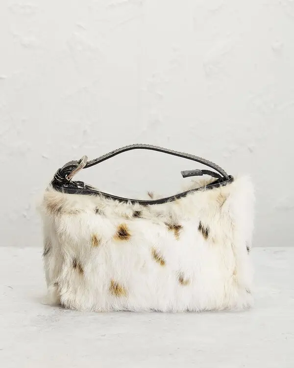 FWRD RENEW Fendi Rabbit Fur Vanity Handbag