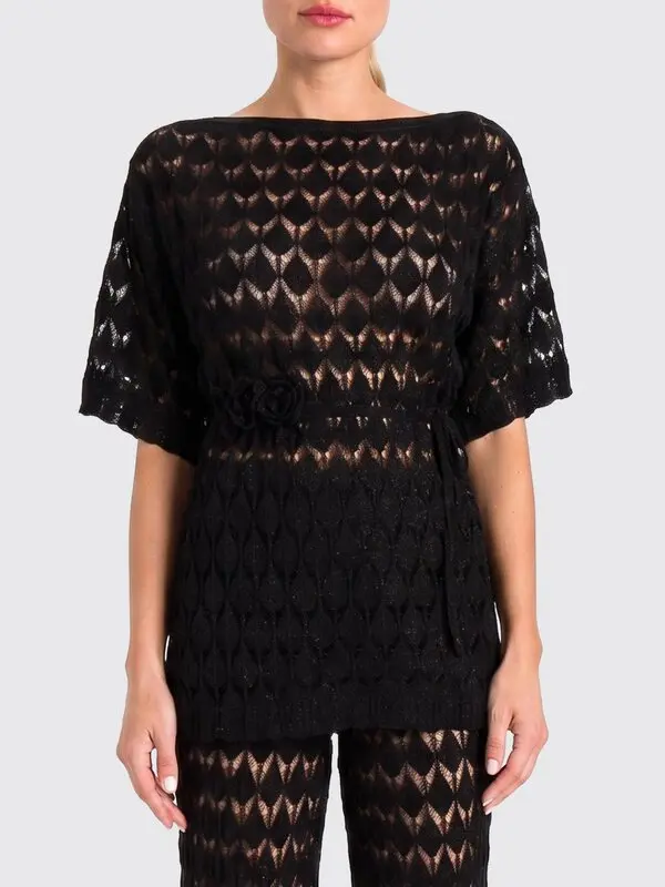 TWINSET Perforated Viscose Knit