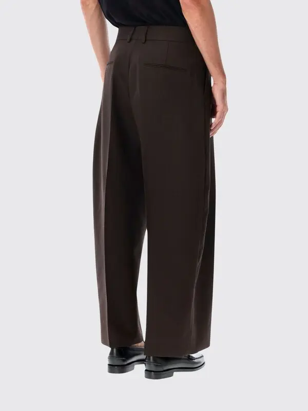 Studio Nicholson Fume Tailored Wide-leg Trousers In A Fine Wool Blend - Coffee