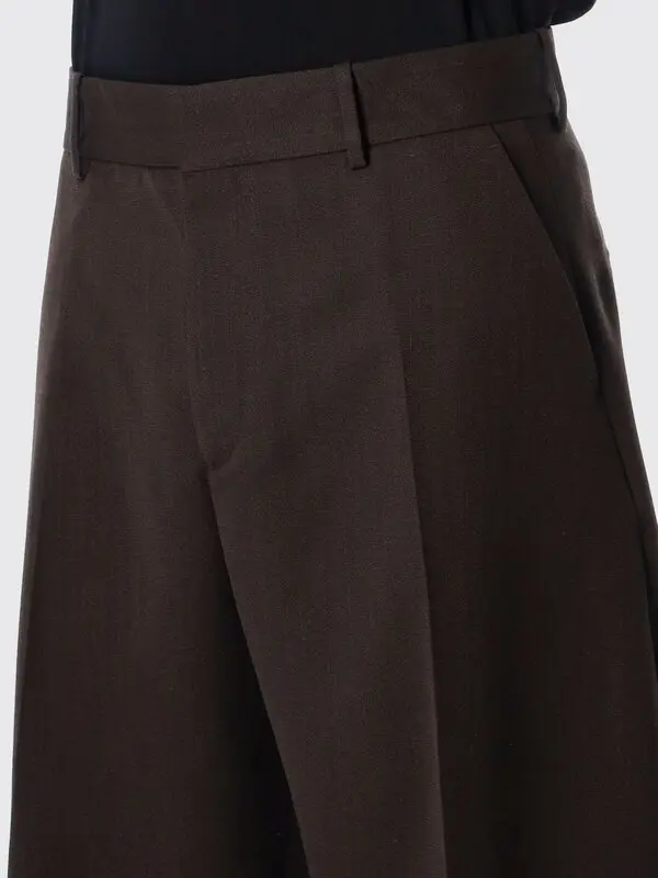 Studio Nicholson Fume Tailored Wide-leg Trousers In A Fine Wool Blend - Coffee